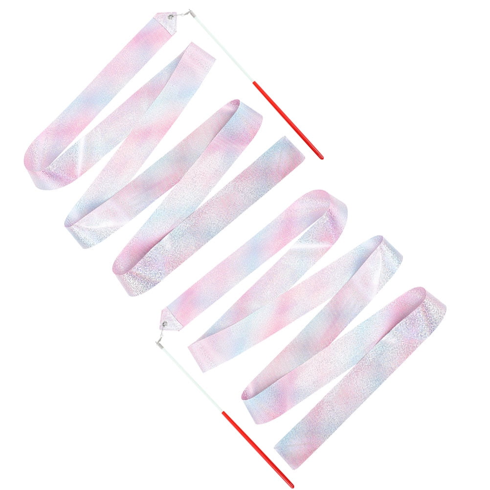 WHAMVOX 2 Pcs Silk Gymnastic Kids Rhythmic Gymnastics Ribbons Child ...