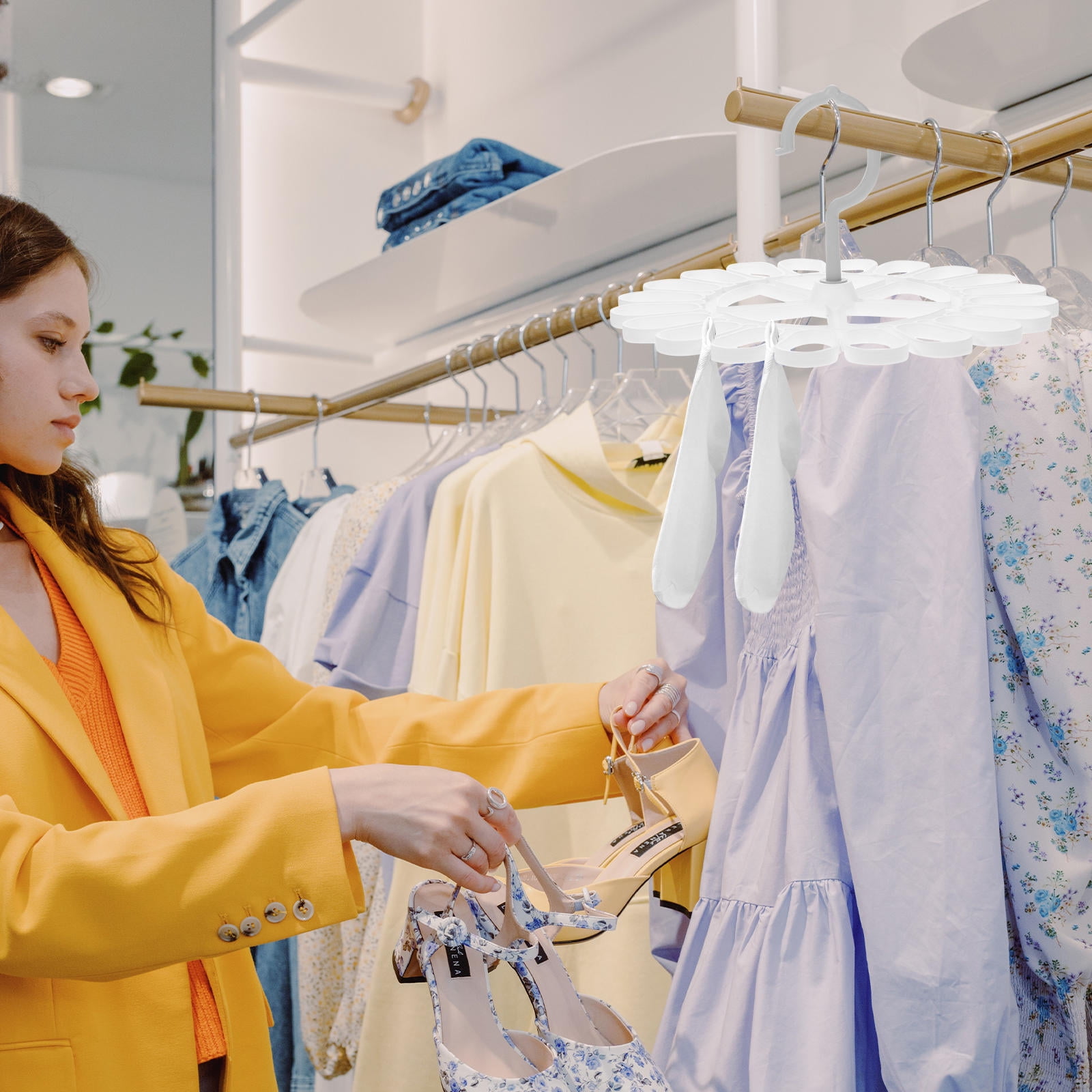 WHAMVOX 2 Pcs Sock Clip Drying Rack Garment Underwear Hangers for Socks ...