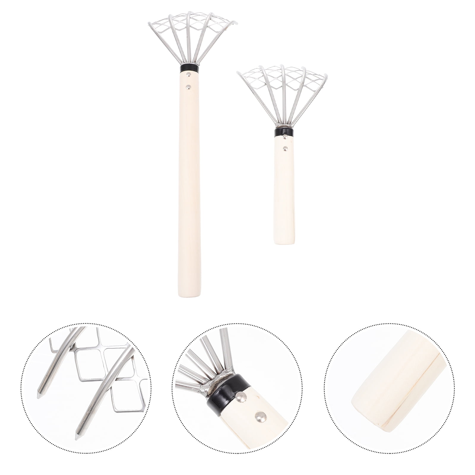 WHAMVOX Claw Rake Cultivator Stainless Steel Adults 2Pcs 15.4X4.8In ...