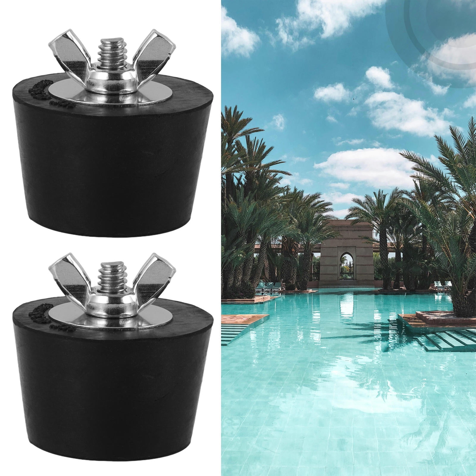 WHAMVOX 2 Pcs Swimming Pool Expansion Plug Outdoor Plugs Strainer ...