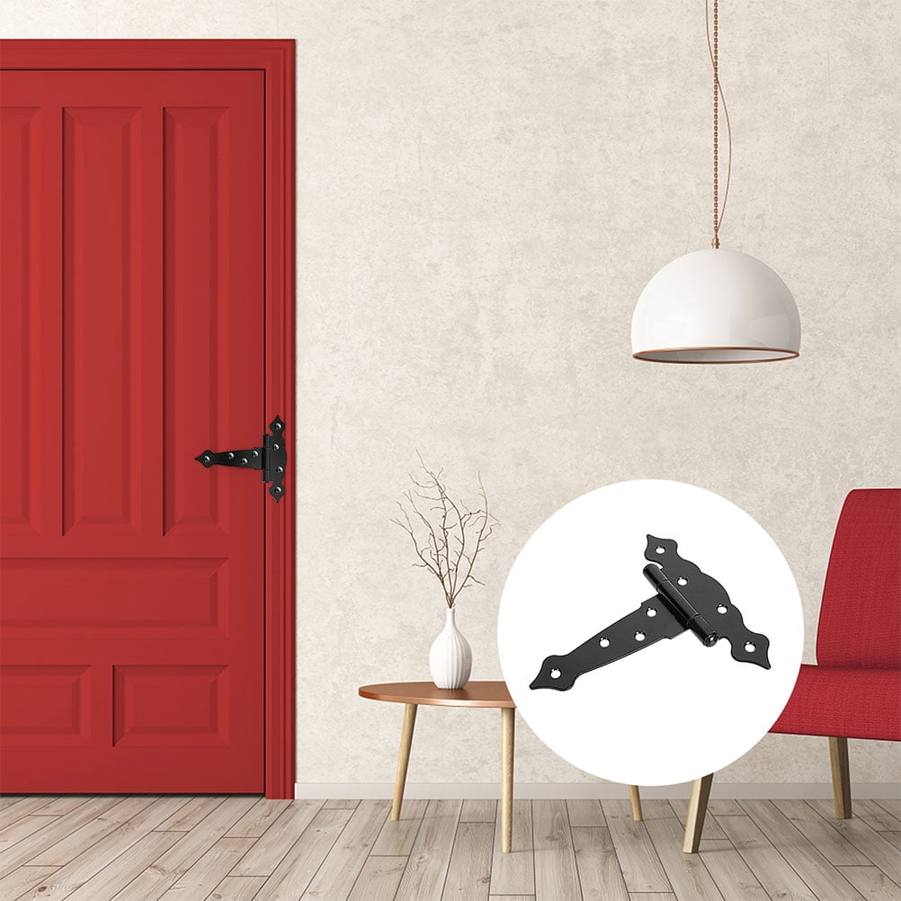 WHAMVOX 2 Pcs T-Shaped Door Hinge Sturdy Gate Hinges Fine Coating ...