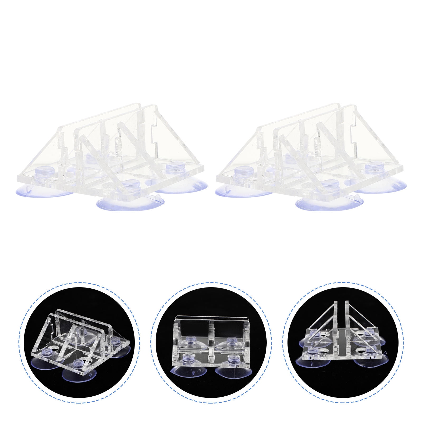 WHAMVOX 2 Pcs Tank Divider Fish Dividers Aquarium Suction Cups ...