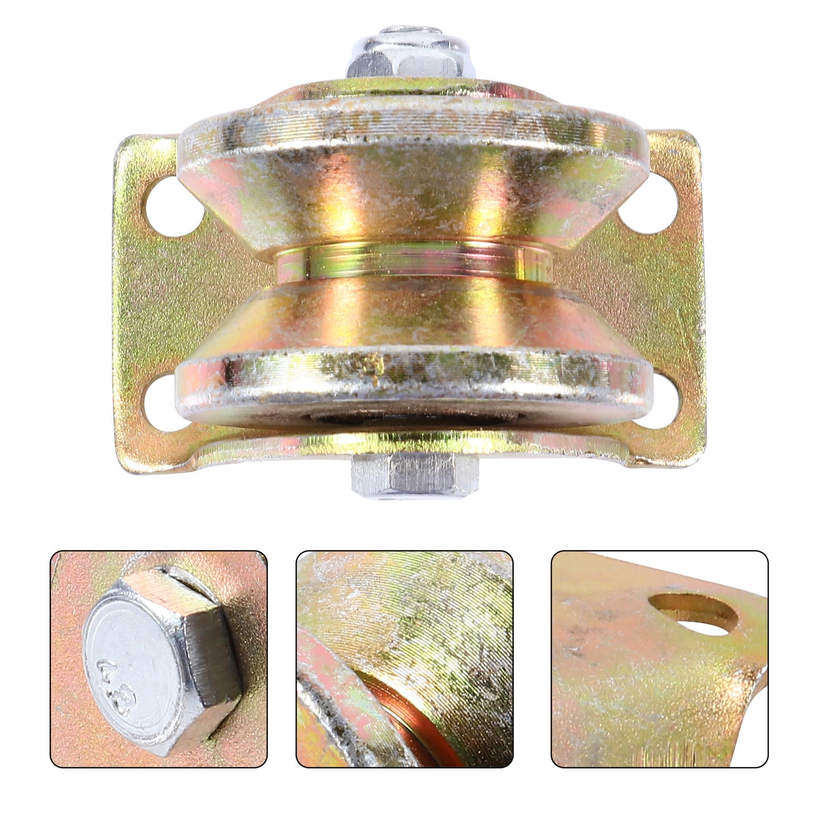 WHAMVOX 2 Pcs V Sliding Door Rollers Wheel Wheels Golden - Walmart.com