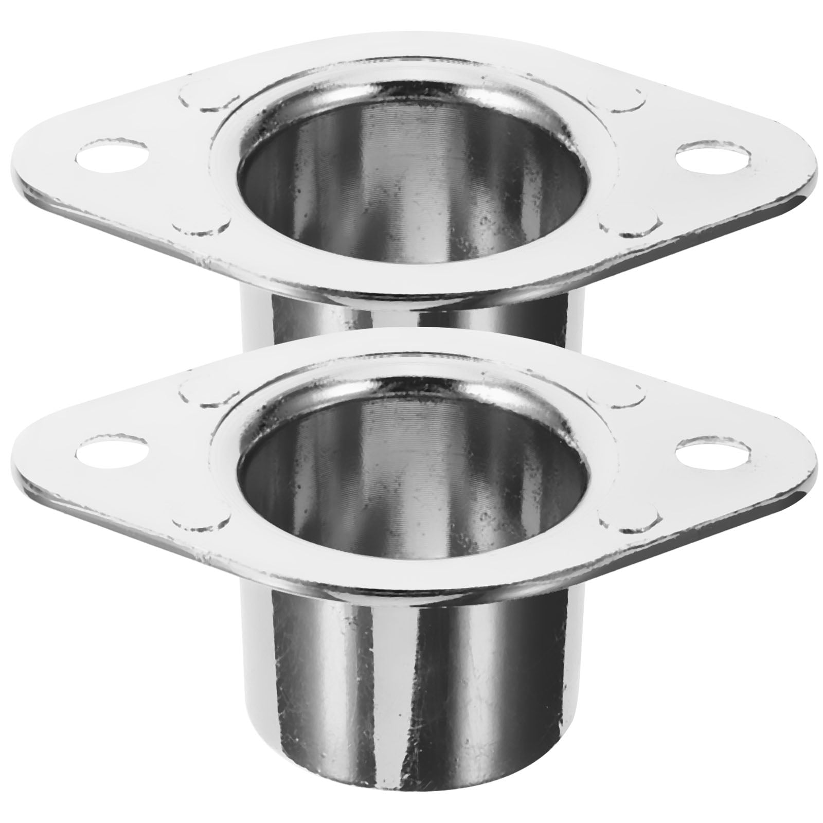 WHAMVOX 2 Pcs Zinc Alloy Clothline Pole Pedestals Closet Rod Support ...