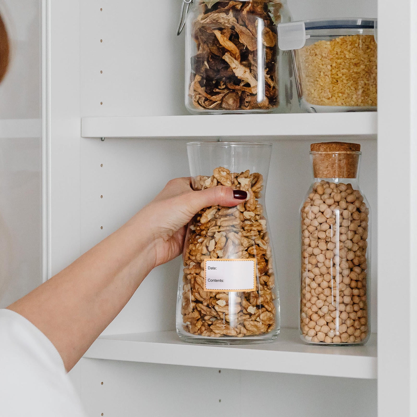 FESTFENDS Self-Adhesive Sticker Material Food Container Labels 500Pcs ...