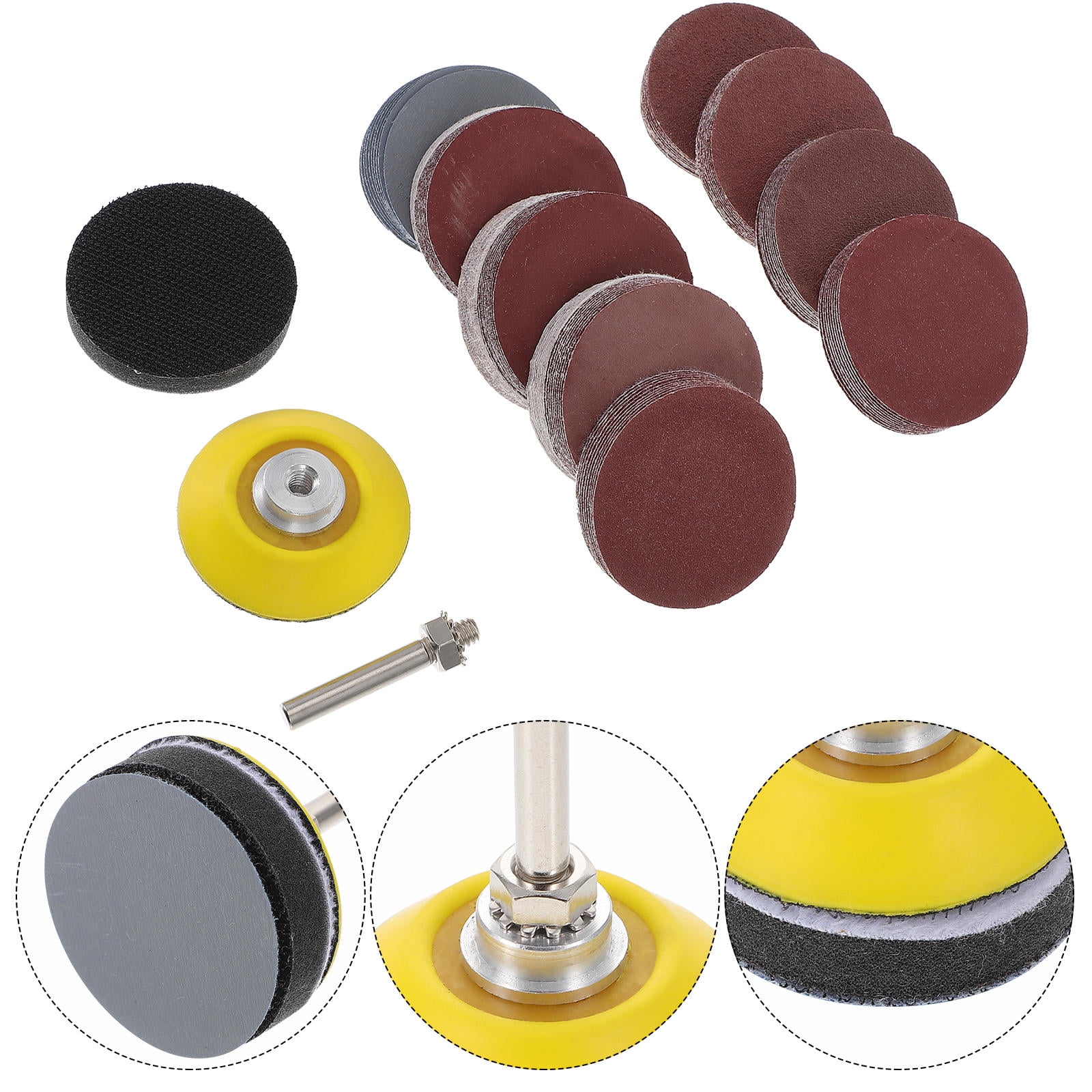 WHAMVOX 2 Sets Foams Buffer Pads Grinder Drill Tools Sanding Kit ...