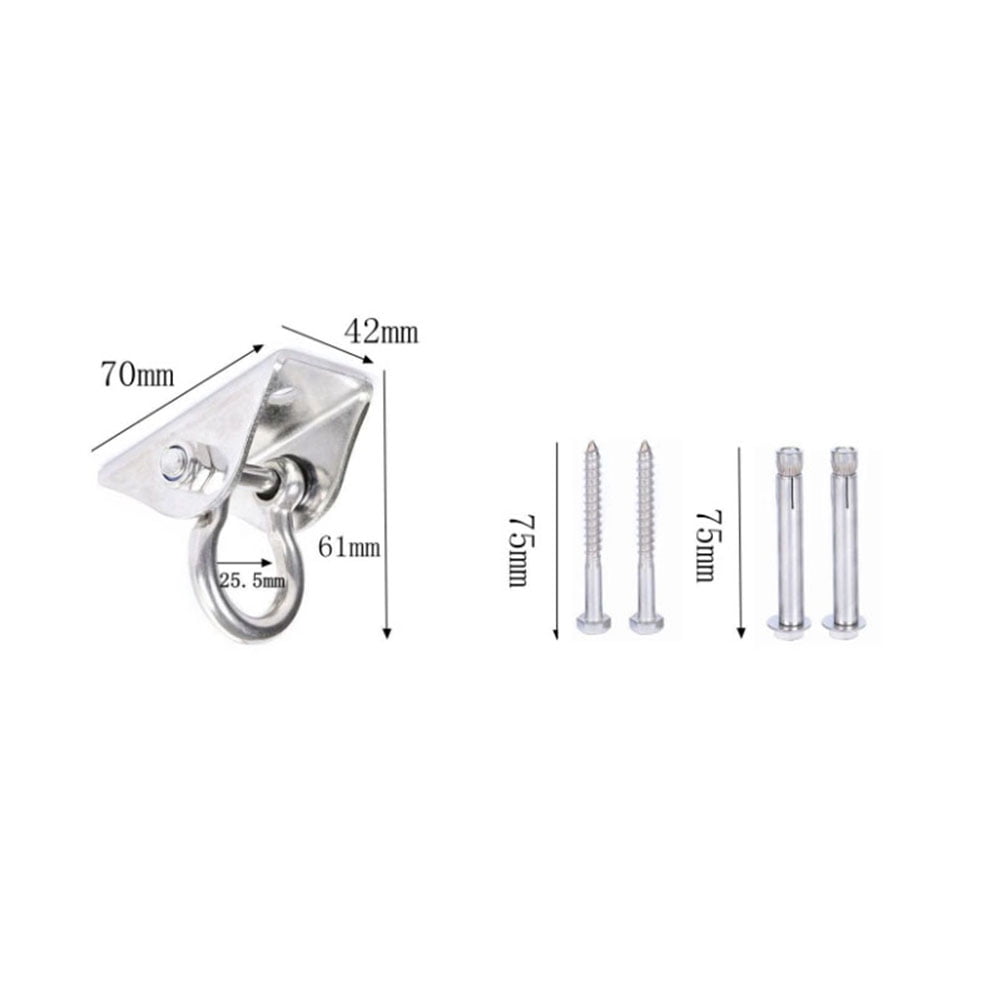 WHAMVOX 2 Sets Hammock Swing Hook Hanging Chair Hooks Swivel Silver ...