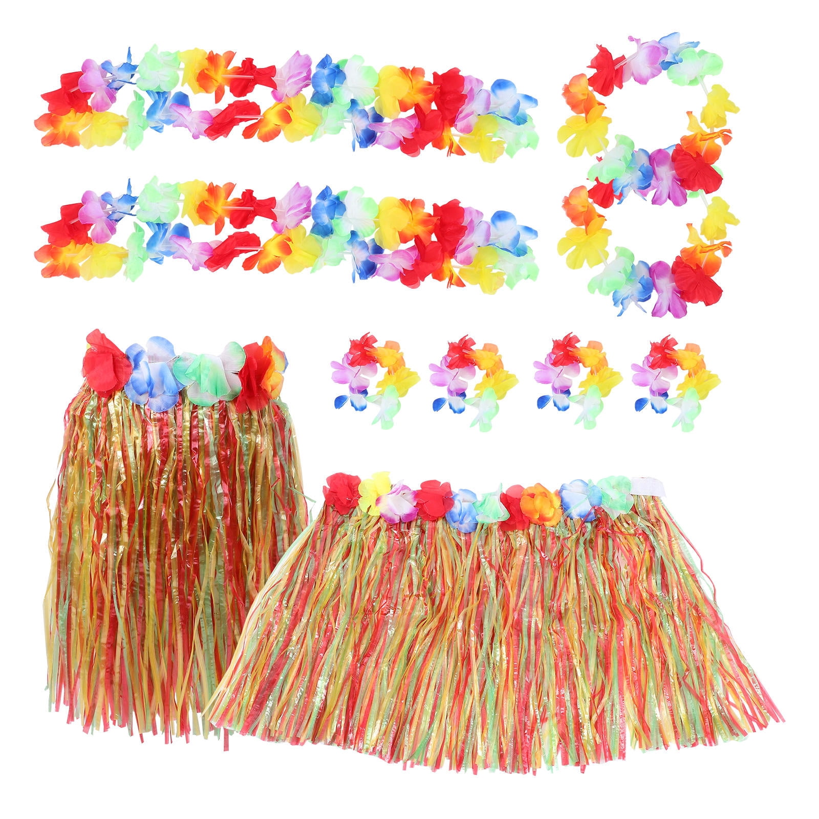 WHAMVOX 2 Sets Hula Garland Beach Theme Decor Women Wreaths Decorations ...