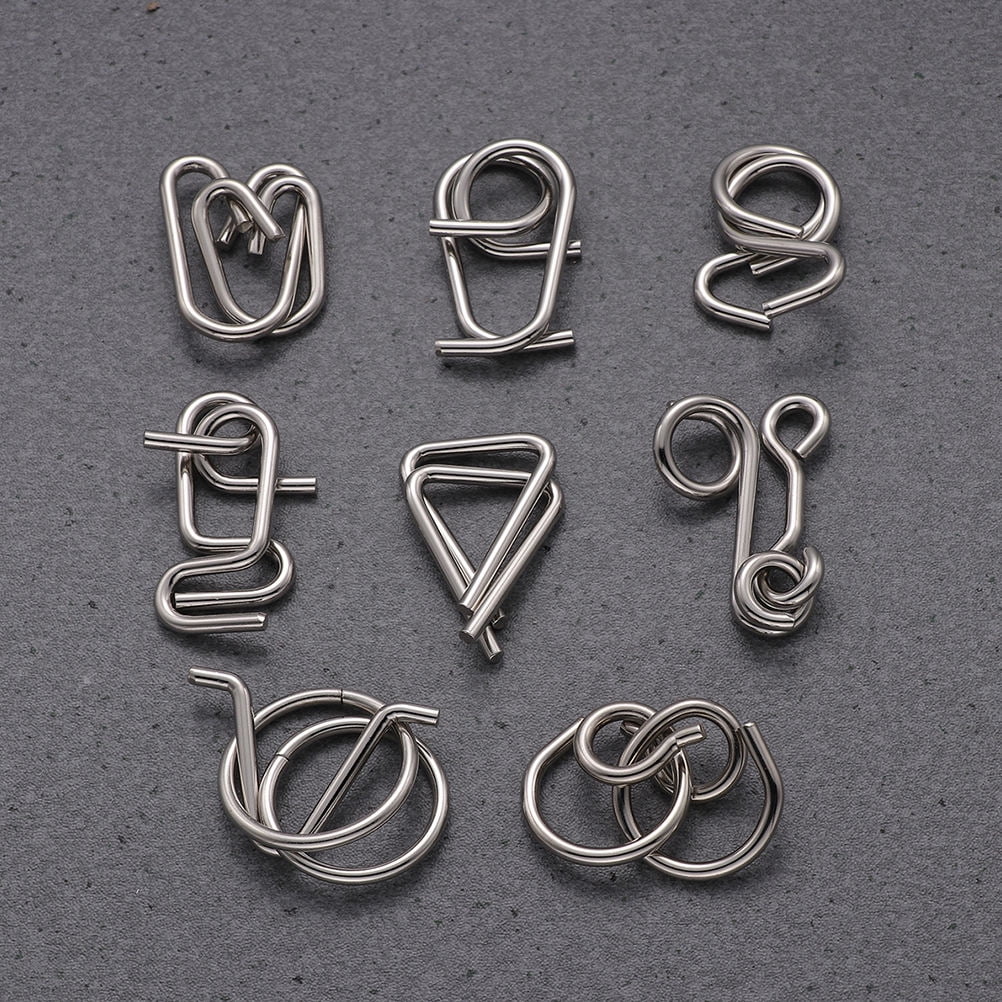 WHAMVOX 2 Sets Intelligence Unzipping Metal Wire Puzzles Trick Toy ...