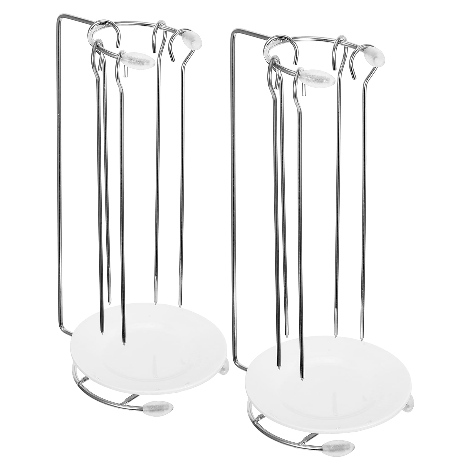 WHAMVOX 2 Sets Kebab Hanger Stick Rack Wide Skewers for Grilling Father ...