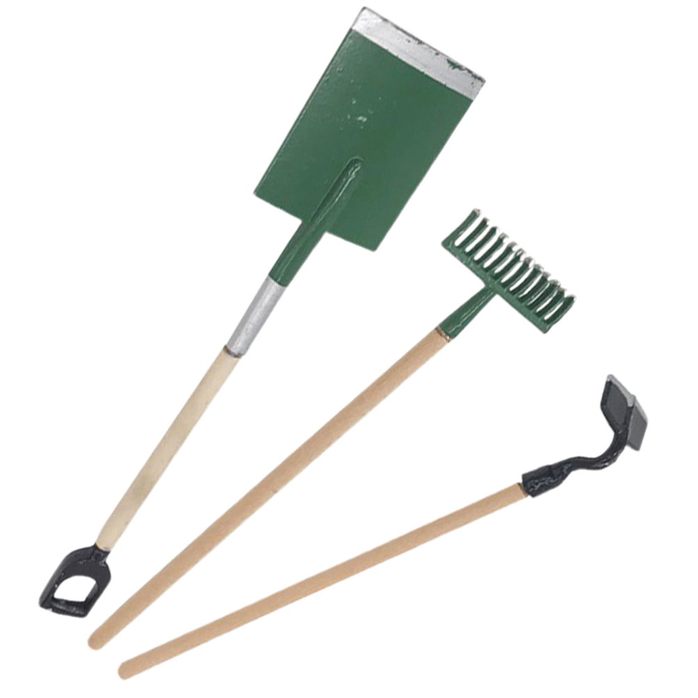 WHAMVOX 2 Sets Mini Tool Shovel Shape Wood for Miniature Landscaping ...