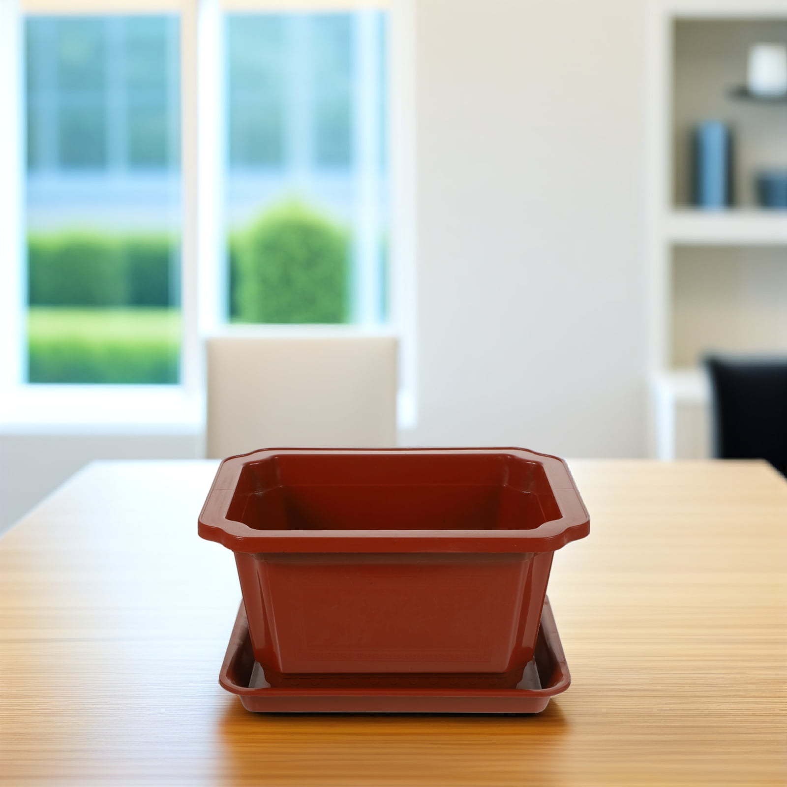 WHAMVOX 2 Sets Rectangle Plant Pot Bonsai Training Pots Flower ...