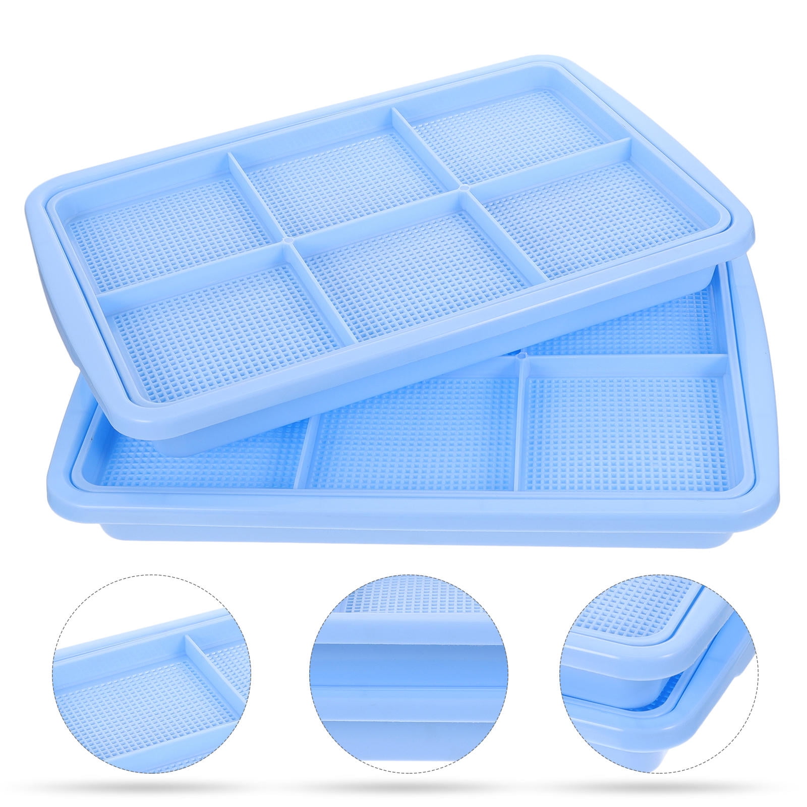 KAJNBN Germination Tray Blue Food Grade Safe Plastic For Home Use 2 ...
