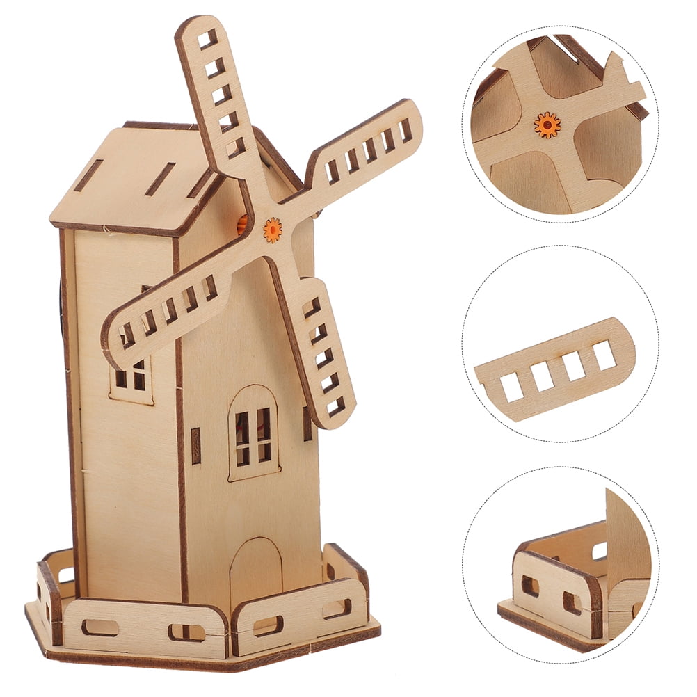 WHAMVOX 2 Sets Solar Windmill Science Kits Assembly Toys Child Pupils ...