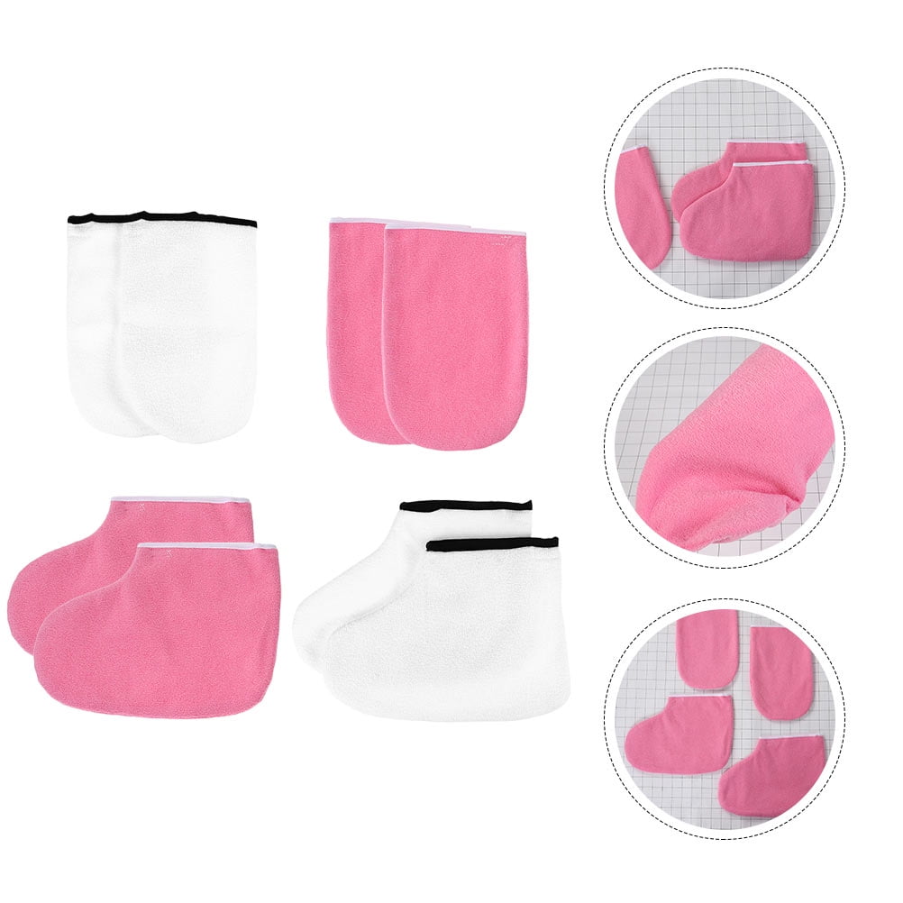 WHAMVOX 2 Sets Wax Bath Foot Covers Moisturizing Gloves Paraffin Work ...