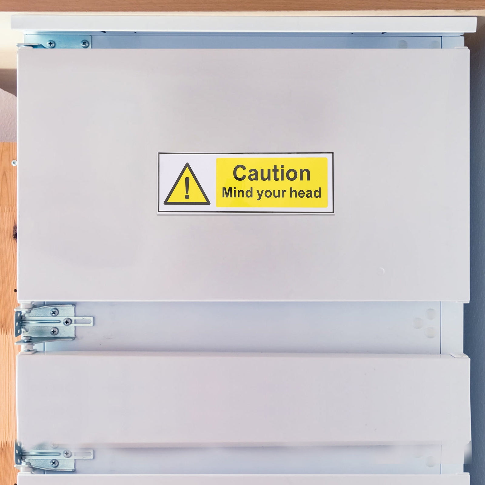 WHAMVOX 2 Sheets Safety Warning Signs Yellow Risk Tag Stickers Baby ...