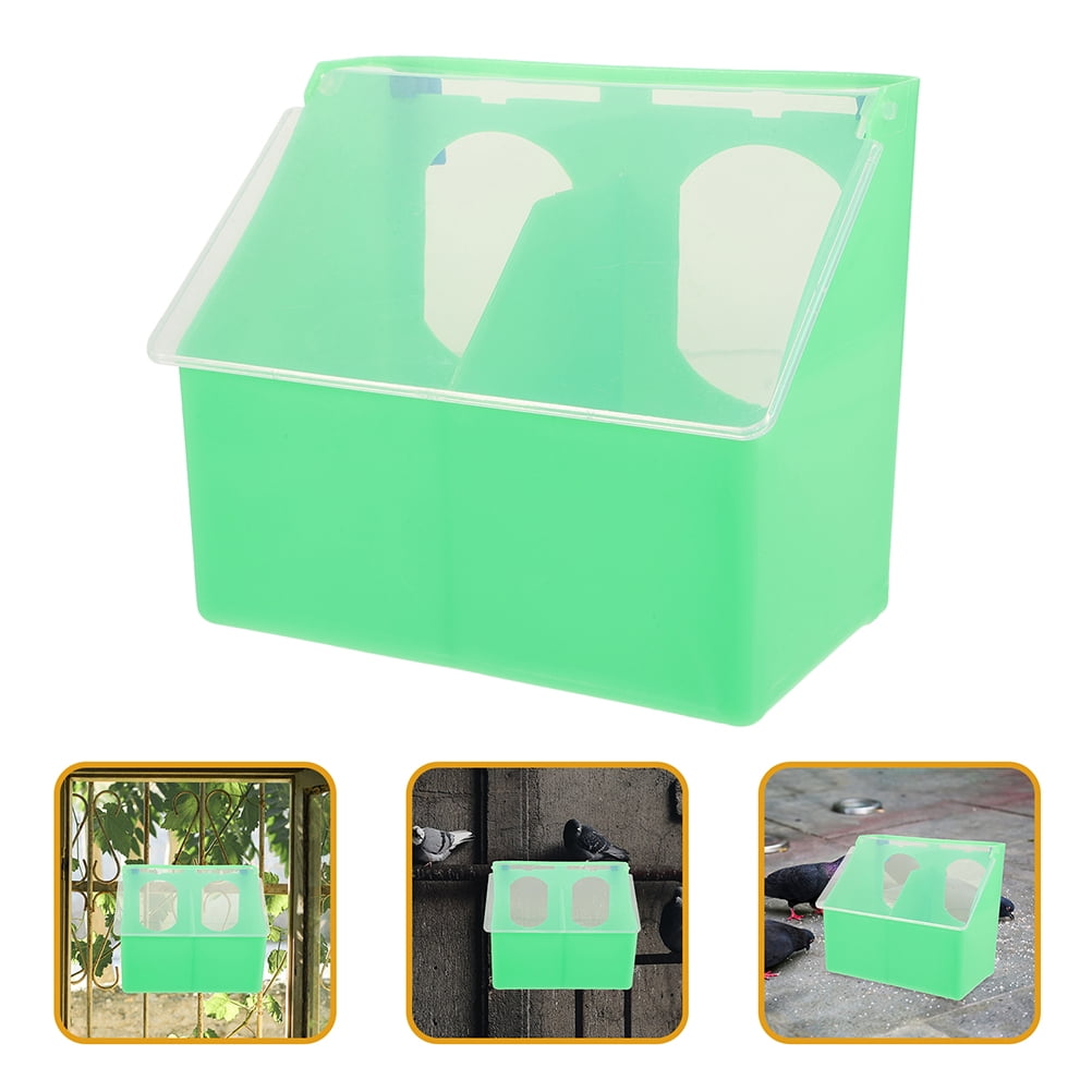 WHAMVOX 2 pcs Multi Functional Pigeon Feeder with Cover Hanging Food ...