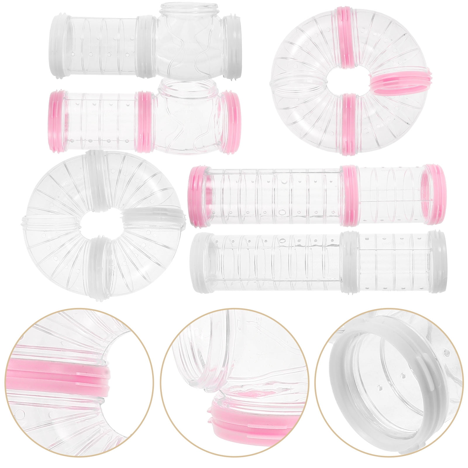 WHAMVOX 2 sets of Cage External Tubes DIY Connection Tunnel Hamster ...