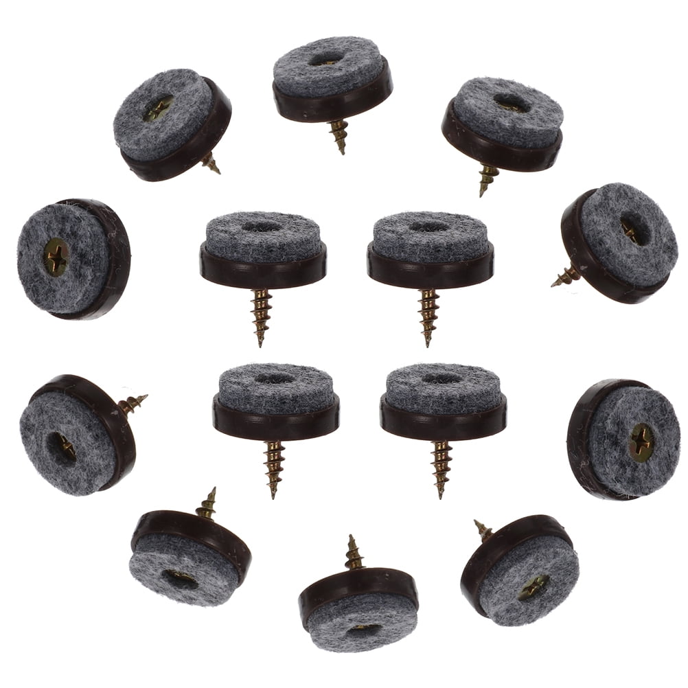 WHAMVOX 20 Pcs Anti Furniture Leg Feet Office 2.4X2.4X2.4CM Brown ...