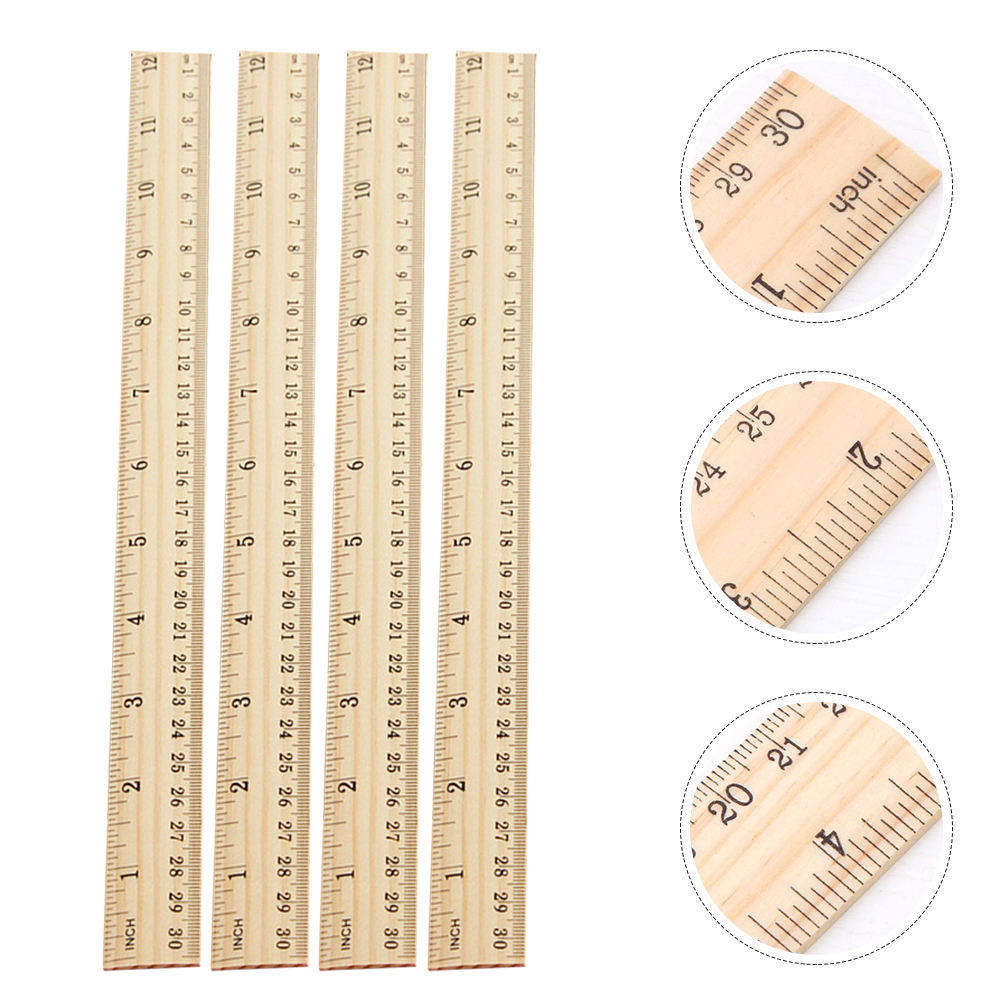 WHAMVOX 20 Pcs Carpenter Ruler Straight Wooden Office Student - Walmart.com