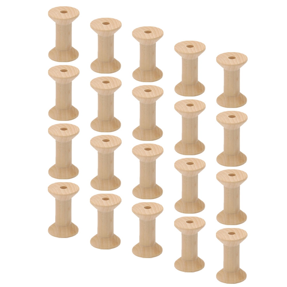 WHAMVOX 20 Pcs Embroidery Floss Bobbins Retro Spool Wire Spools Craft ...