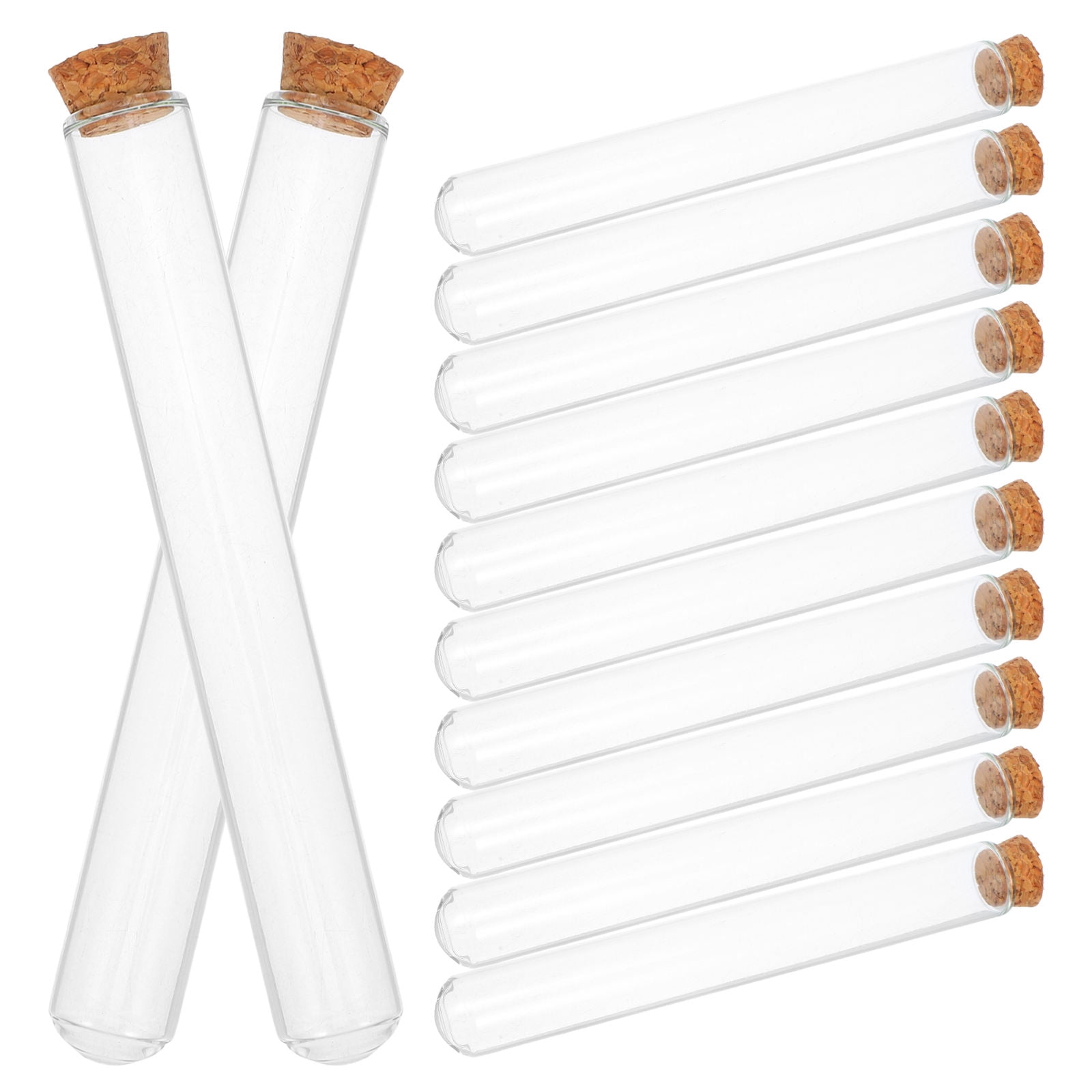 WHAMVOX 20 Pcs Glass Test Tubes with Caps Propagation Borosilicate ...