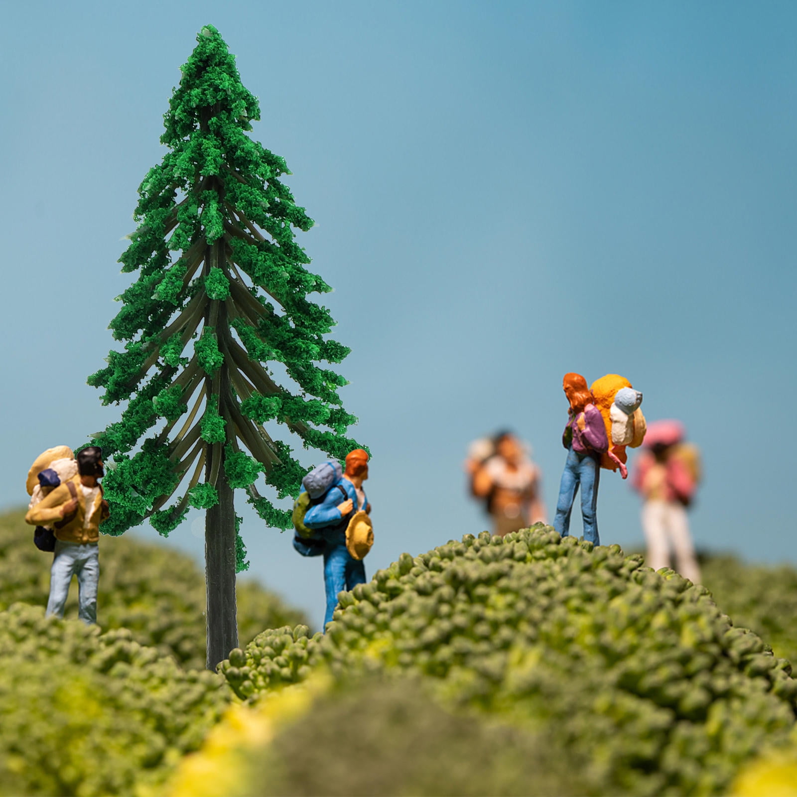 WHAMVOX 20 Pcs Little Landscape Tree Model Pine Tree Models Micro ...