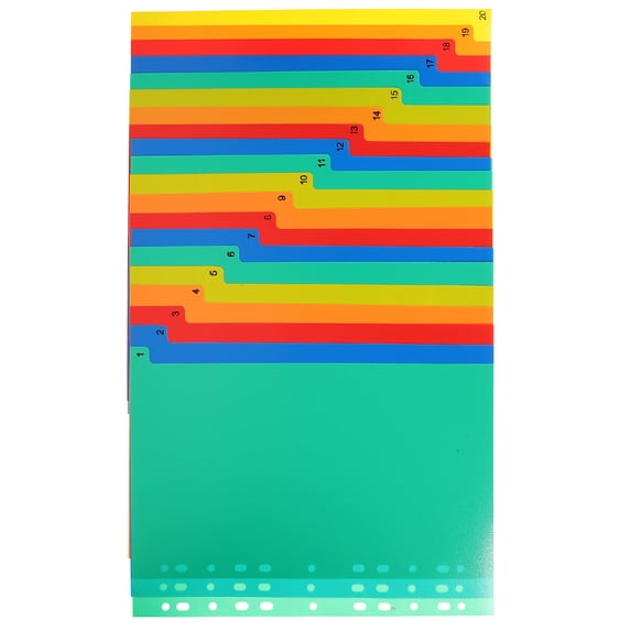 WHAMVOX 20 Pcs Loose Leaf Planner Divider Clear Dividers with Numbers ...