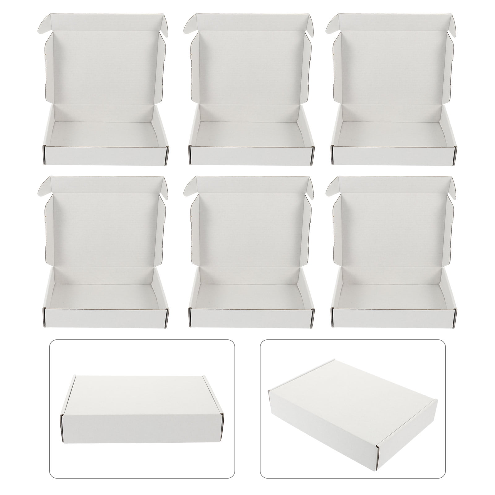 WHAMVOX 20 Pcs Packing Boxes Corrugated Board Mailers Packaging White ...