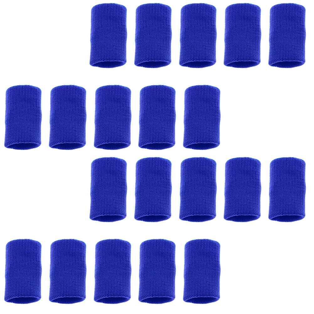 Luxshiny Finger Guard Protectors Blue 20Pcs 1.8x0.8in Nylon Sports ...