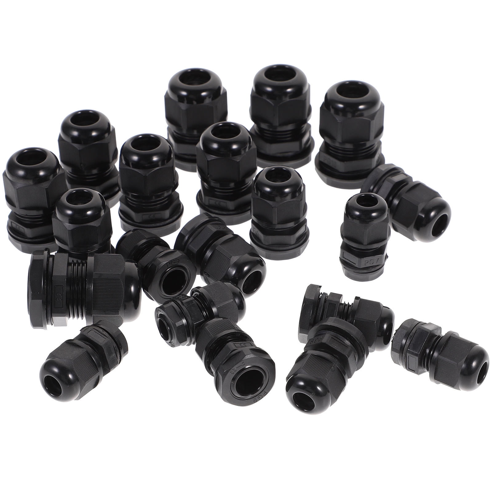 WHAMVOX 20 Pcs Sockets Cable Gland Black Waterproof Design - Walmart.com