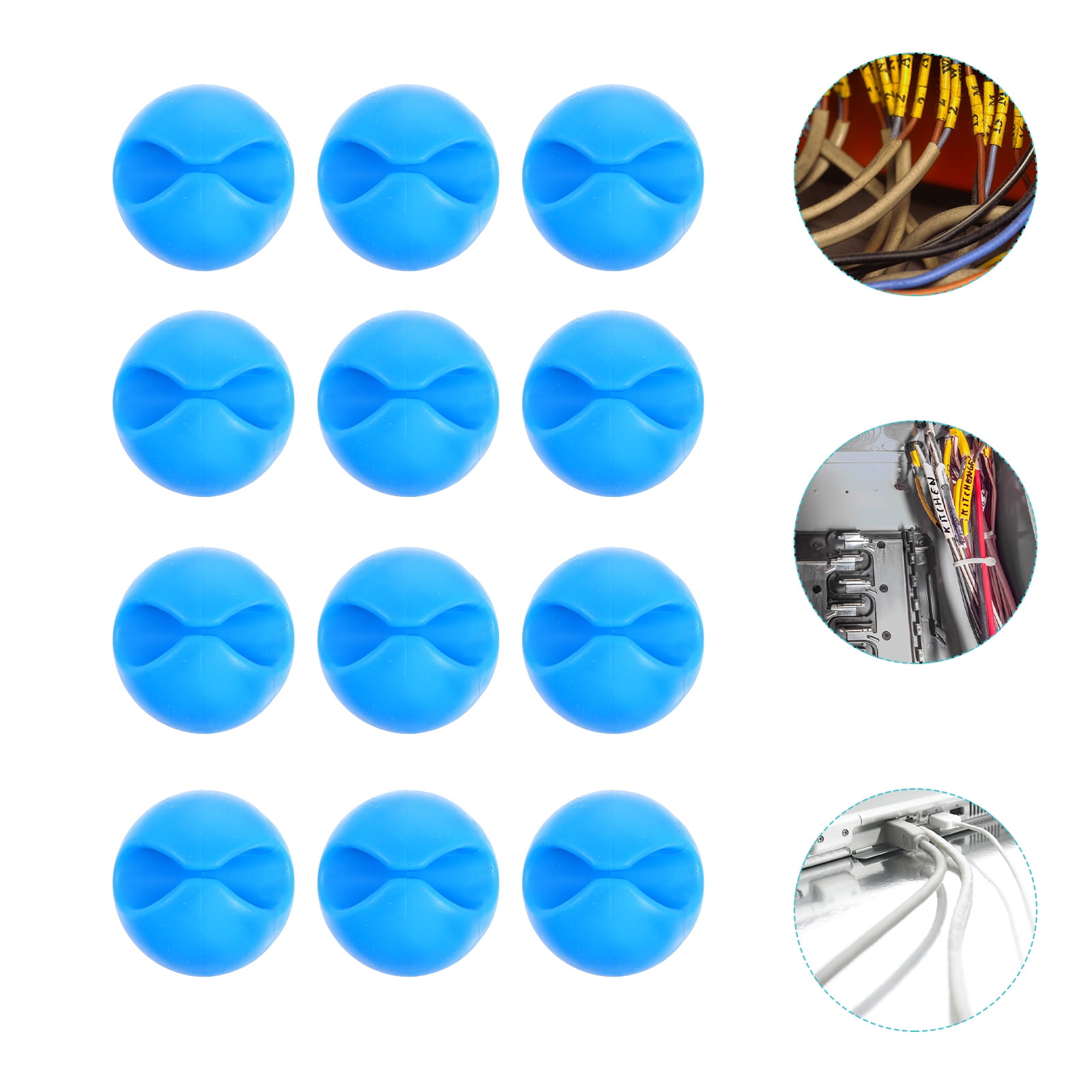 WHAMVOX 20 Pcs Sticky Clips for Wires Fastener Cable Hider Office ...