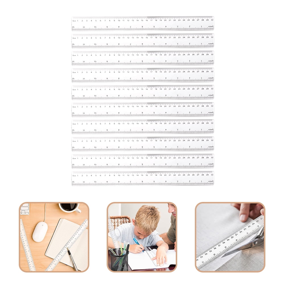 WHAMVOX 20 Pcs Student Rulers with Inches and Centimeters Drawing ...