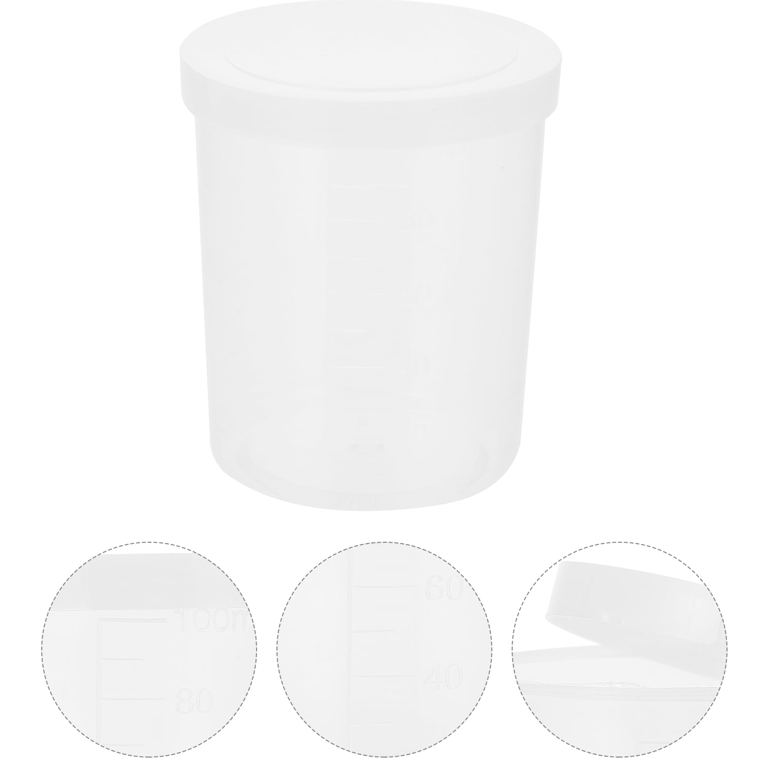 WHAMVOX 20 Pcs Transparent Measuring Cups Liquid Epoxy Scale Sample ...