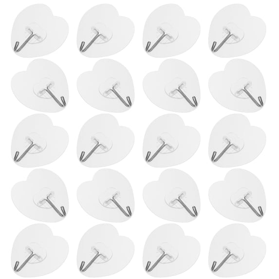 WHAMVOX 20 Pcs Transparent Sticky Hook Hanging Hooks for Organizing ...