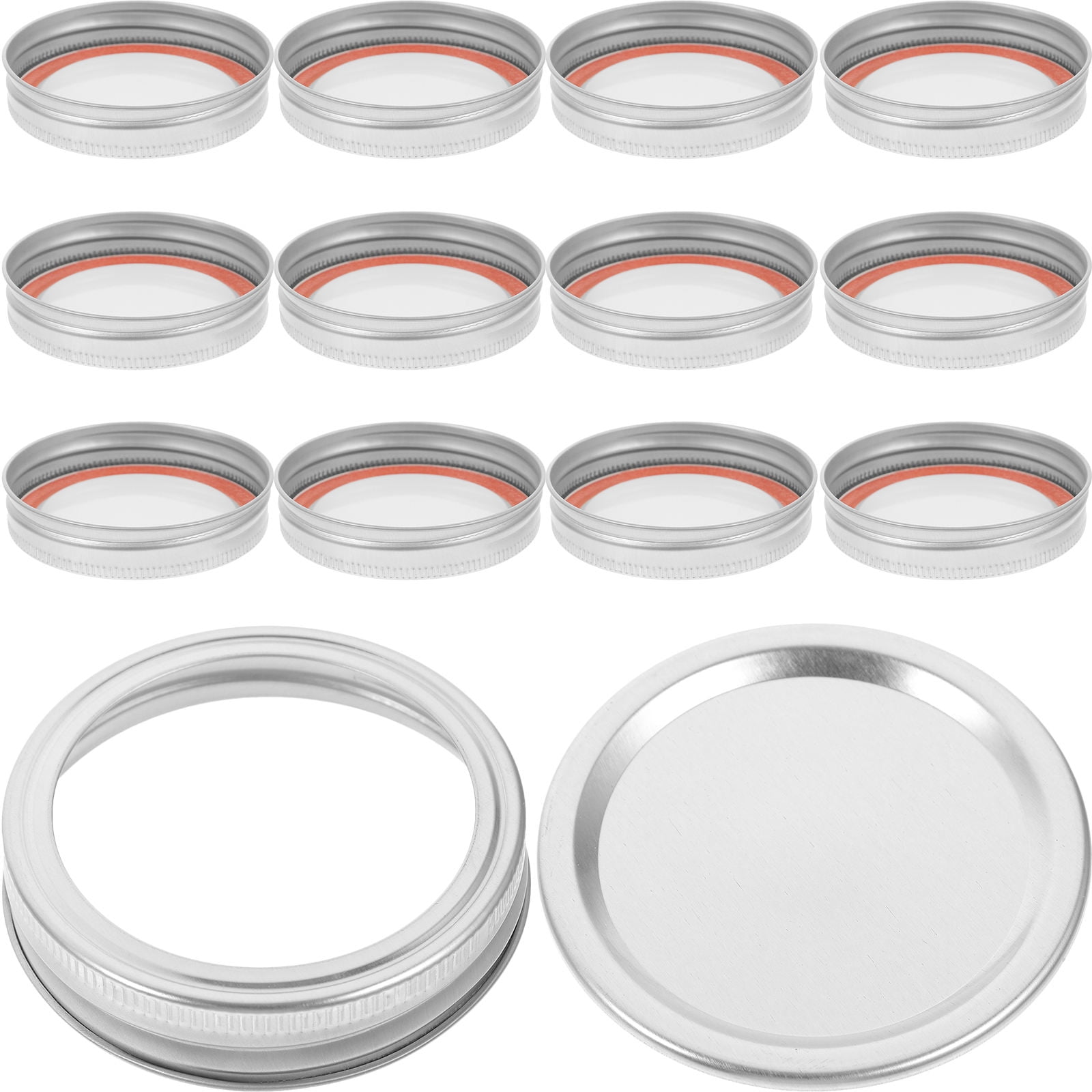 WHAMVOX 20 Sets Replacement Canning Jar Lid with Rings Round Jar Split ...