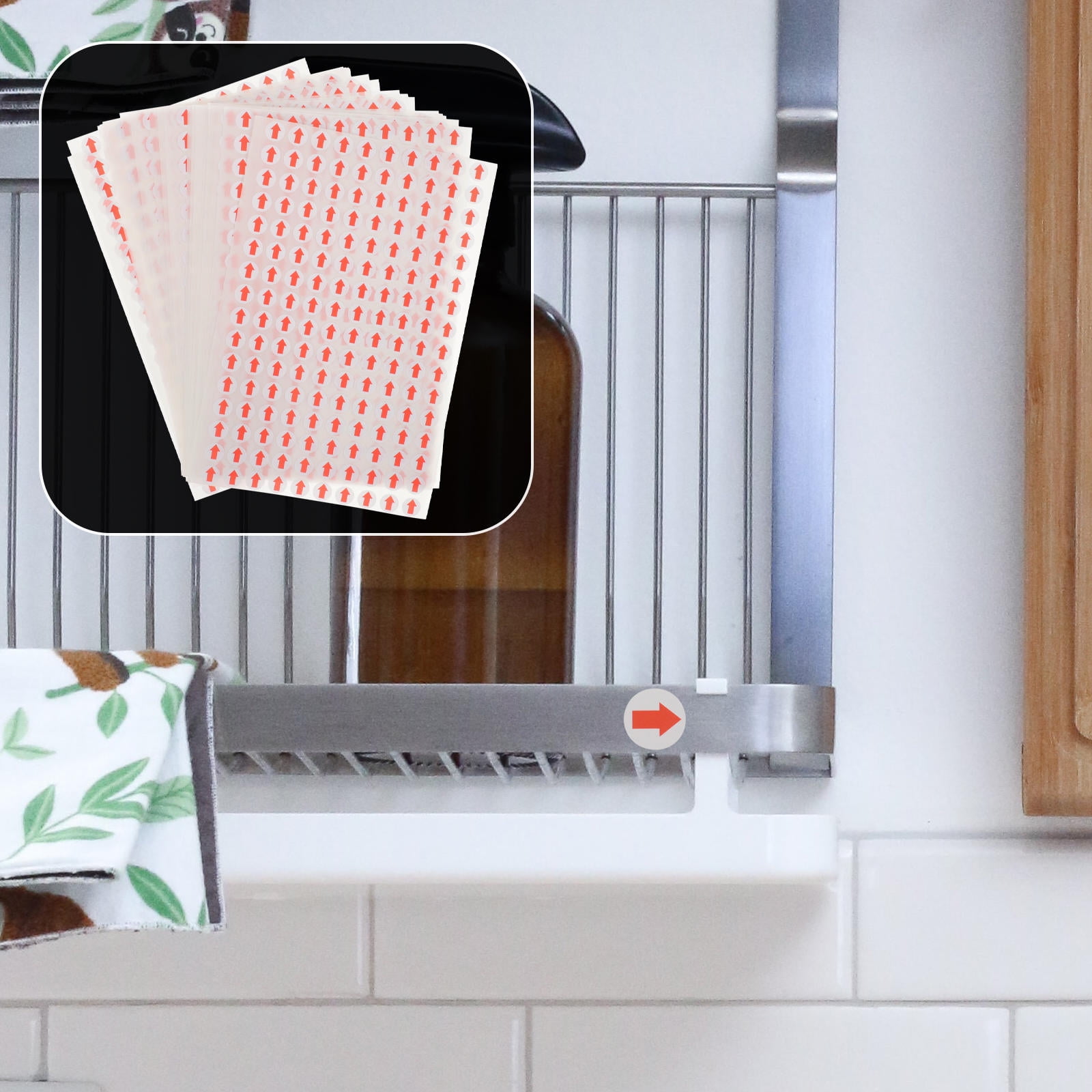 SEWCHICS Direction Indicator Pink Paper Stickers 3200 Count for Safety ...