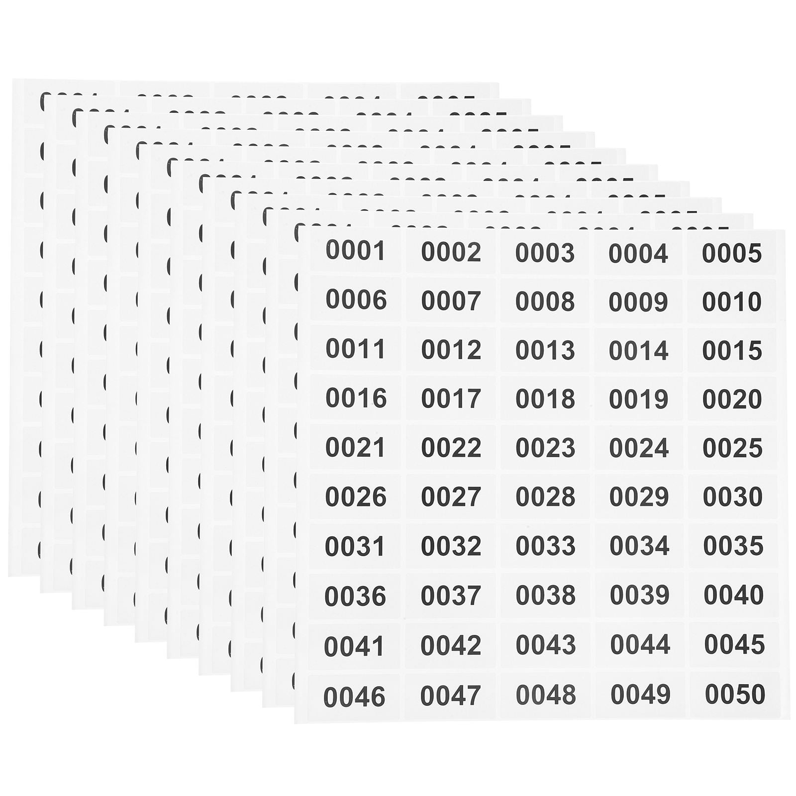 WHAMVOX 20 Sheets Classification Digital Label Number Sign Stickers ...
