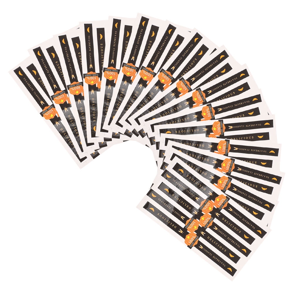 WHAMVOX 200 Pcs Food Retail Package Seal Self Adhesive Paper Sticker ...