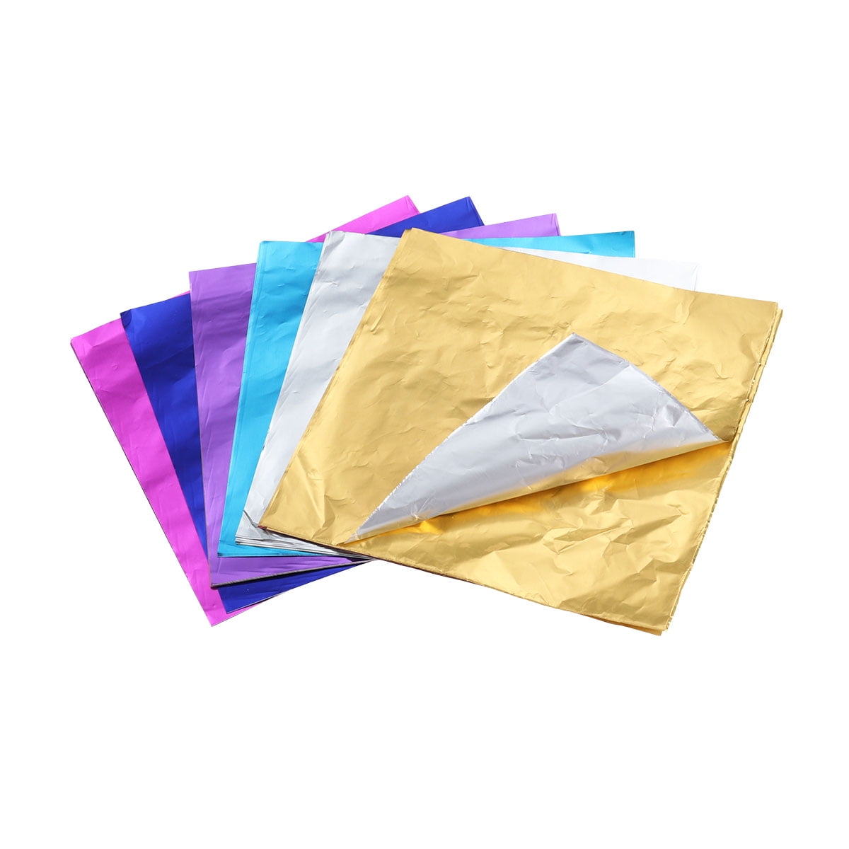 WHAMVOX 200 Pcs Gift Packaging Paper Foil Candy Wrappers Color ...