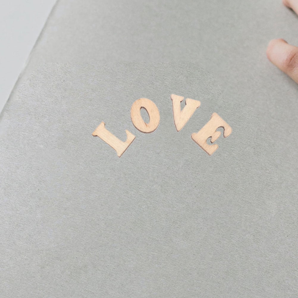 WHAMVOX 200Pcs Wooden Letter Cutouts Blank Wood Alphabets Slices Wooden ...