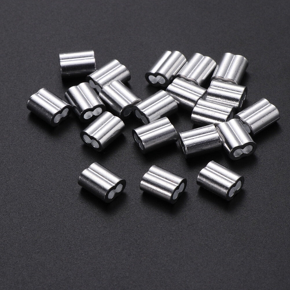 WHAMVOX 200pcs 1/8 Inches 2MM Wire Rope and Cable Aluminum Crimping ...