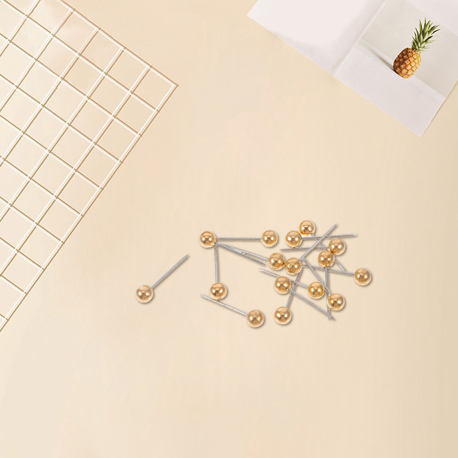 WHAMVOX 200pcs Round Ball Push Pins for Cork Board Bulletin Board and ...