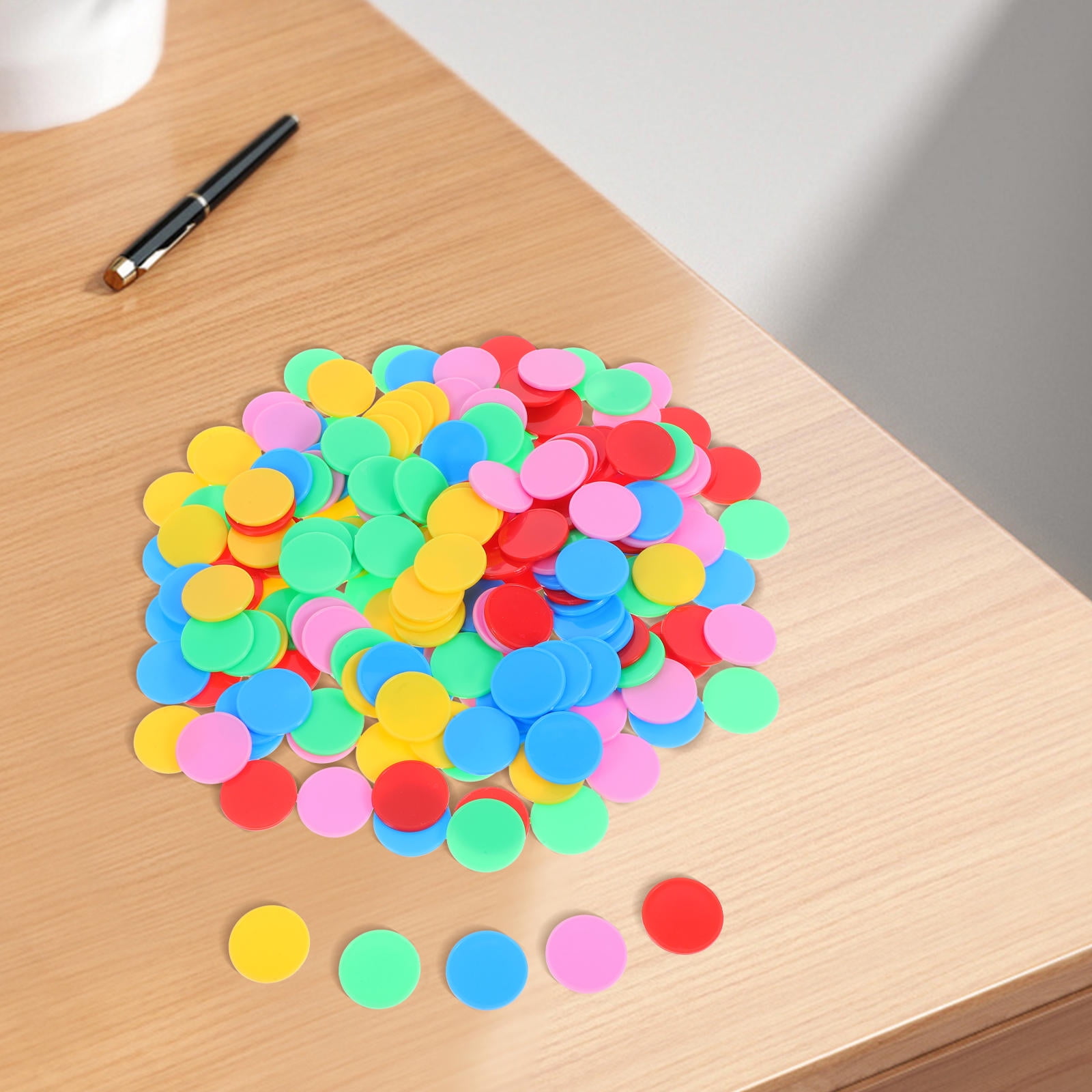 WHAMVOX 200pcs Round Math Counters Plastic Math Counting Chips Chips ...