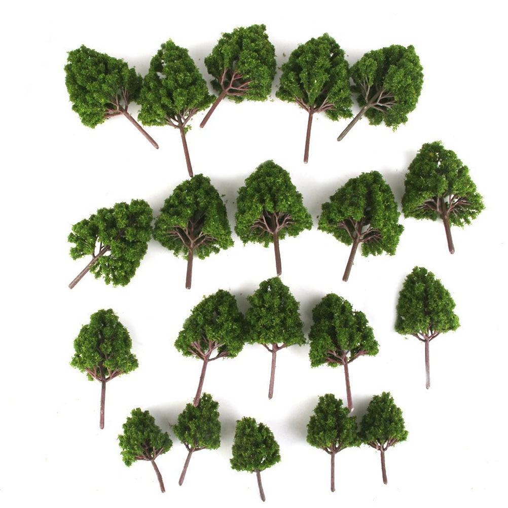 WHAMVOX 20Set Miniature Model Trees for Model Train Trees in Green ...