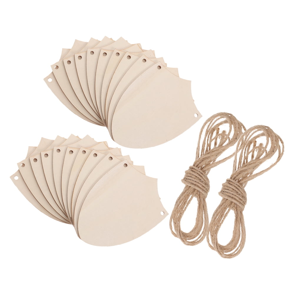 WHAMVOX 20pcs Diy Cutouts For Creative Projects Unfinished Wooden ...