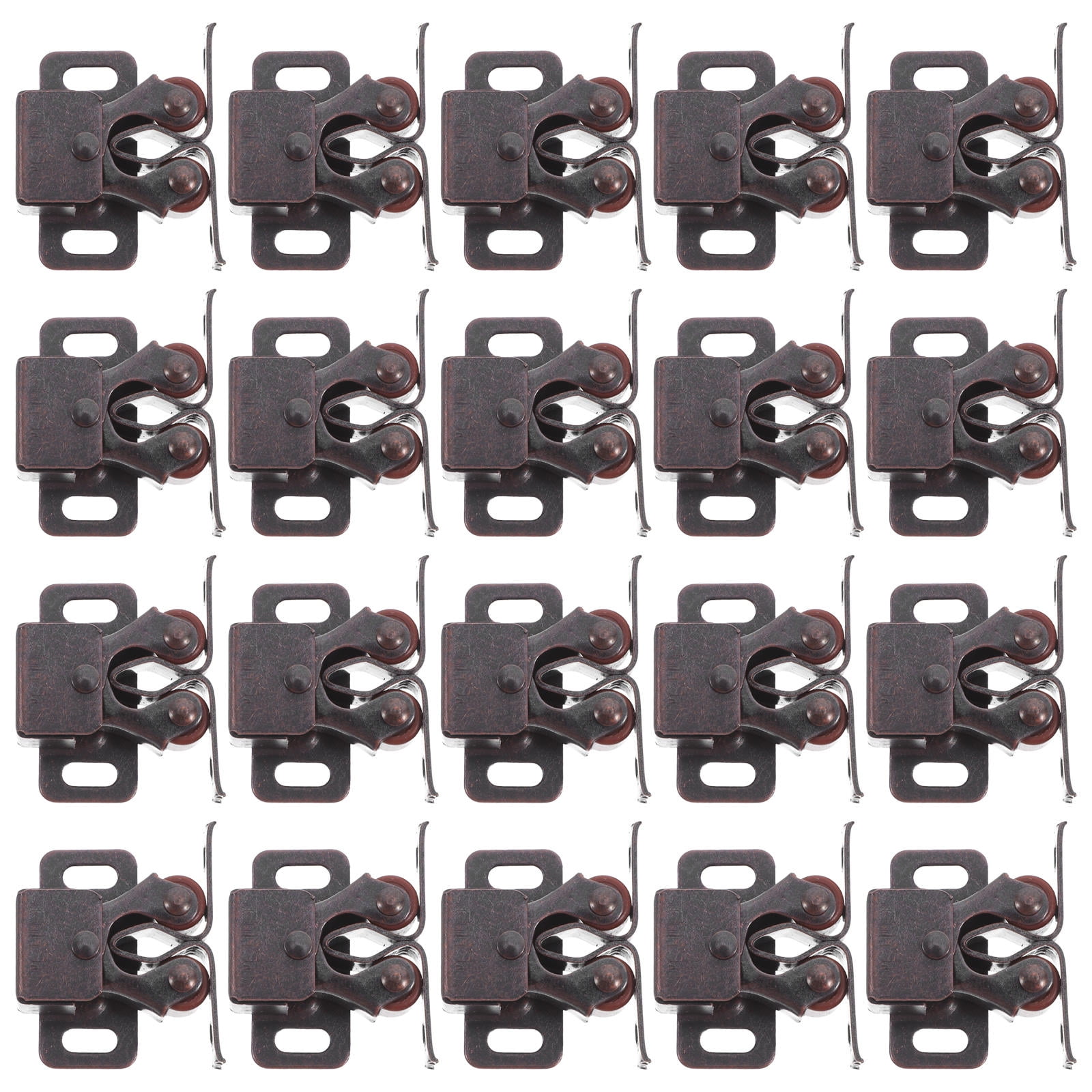 WHAMVOX 20pcs Double Roller Catch Latch for Cabinet Doors Spring Loaded ...