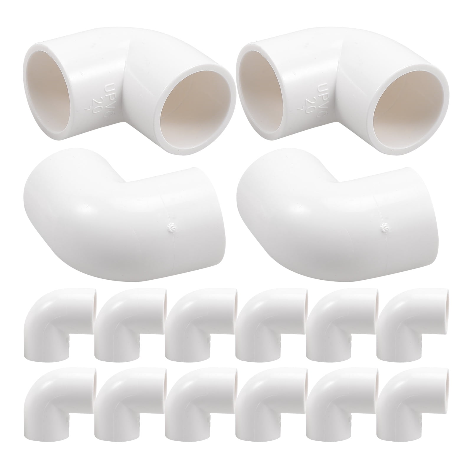 SEWCHICS Water Pipe Elbow Elbow Pipe Fittings PVC 20pcs White - Walmart.com