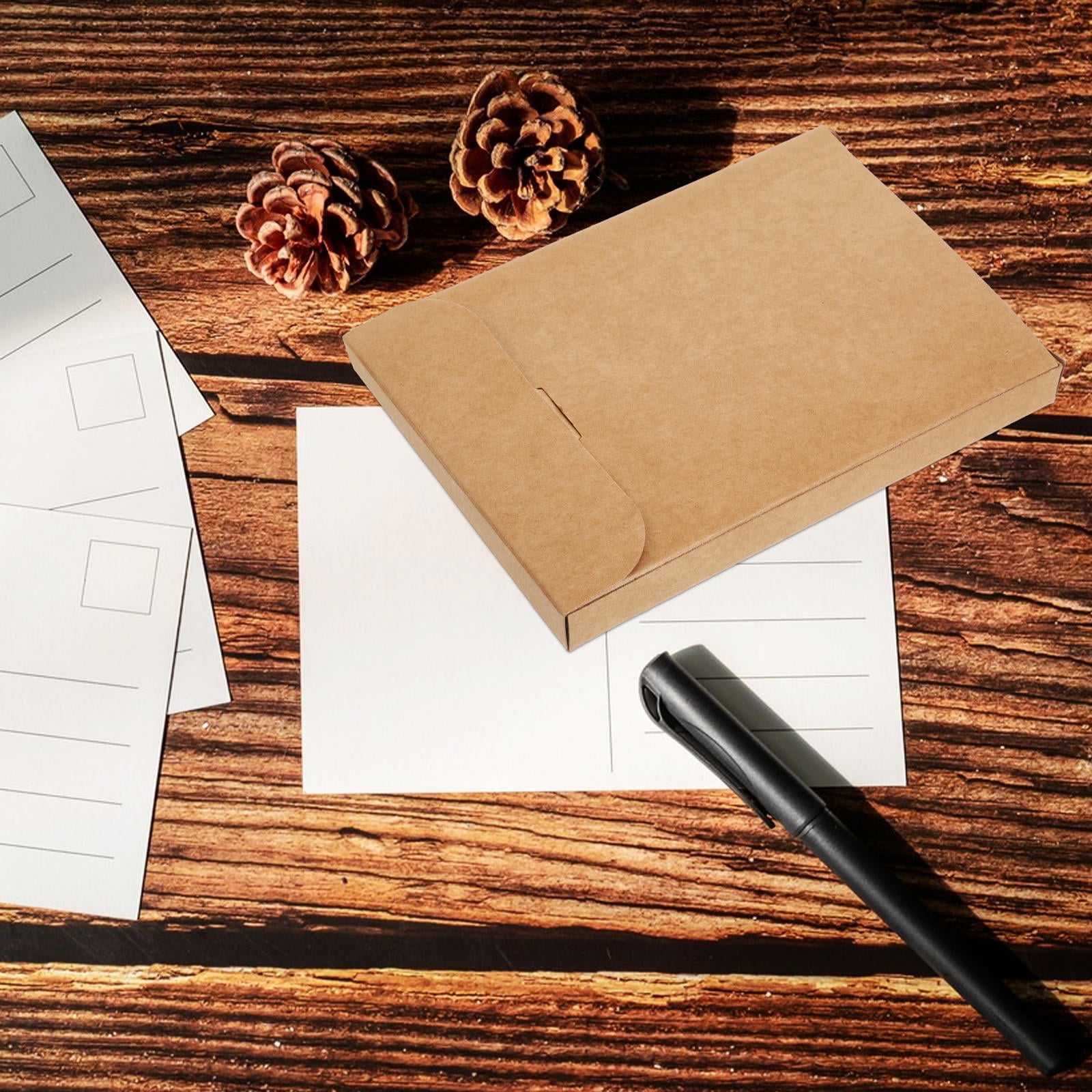 WHAMVOX 20pcs Kraft Paper Boxes For Cards Small Business Packaging ...