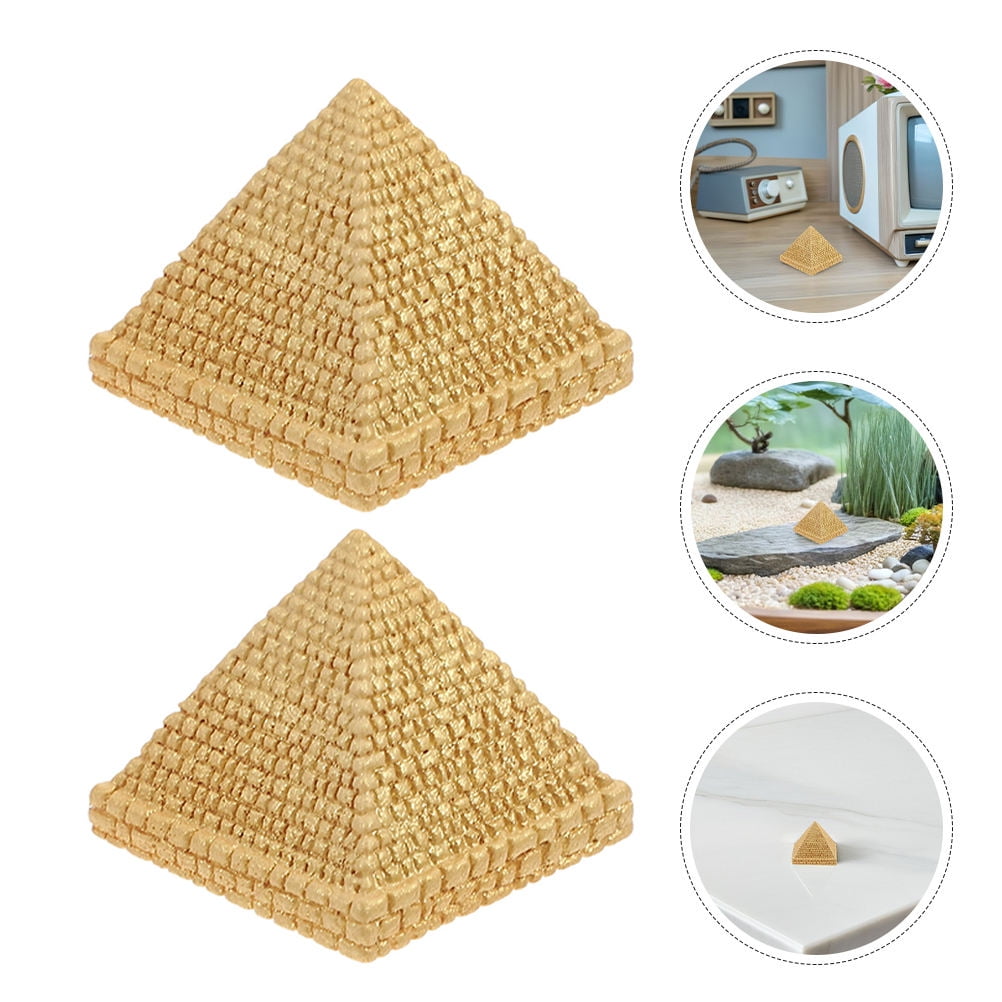WHAMVOX 20pcs Mini Resin Pyramid Sculpture Egypt Tourist Souvenir DIY ...